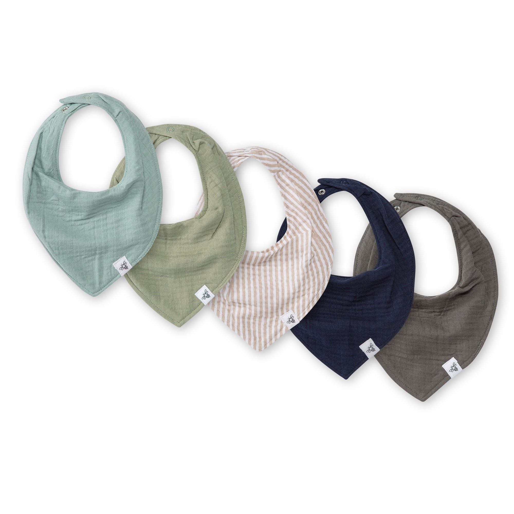 Organic Muslin Baby Bandana Bibs - Sea Foam Blue – Burt's Bees Baby