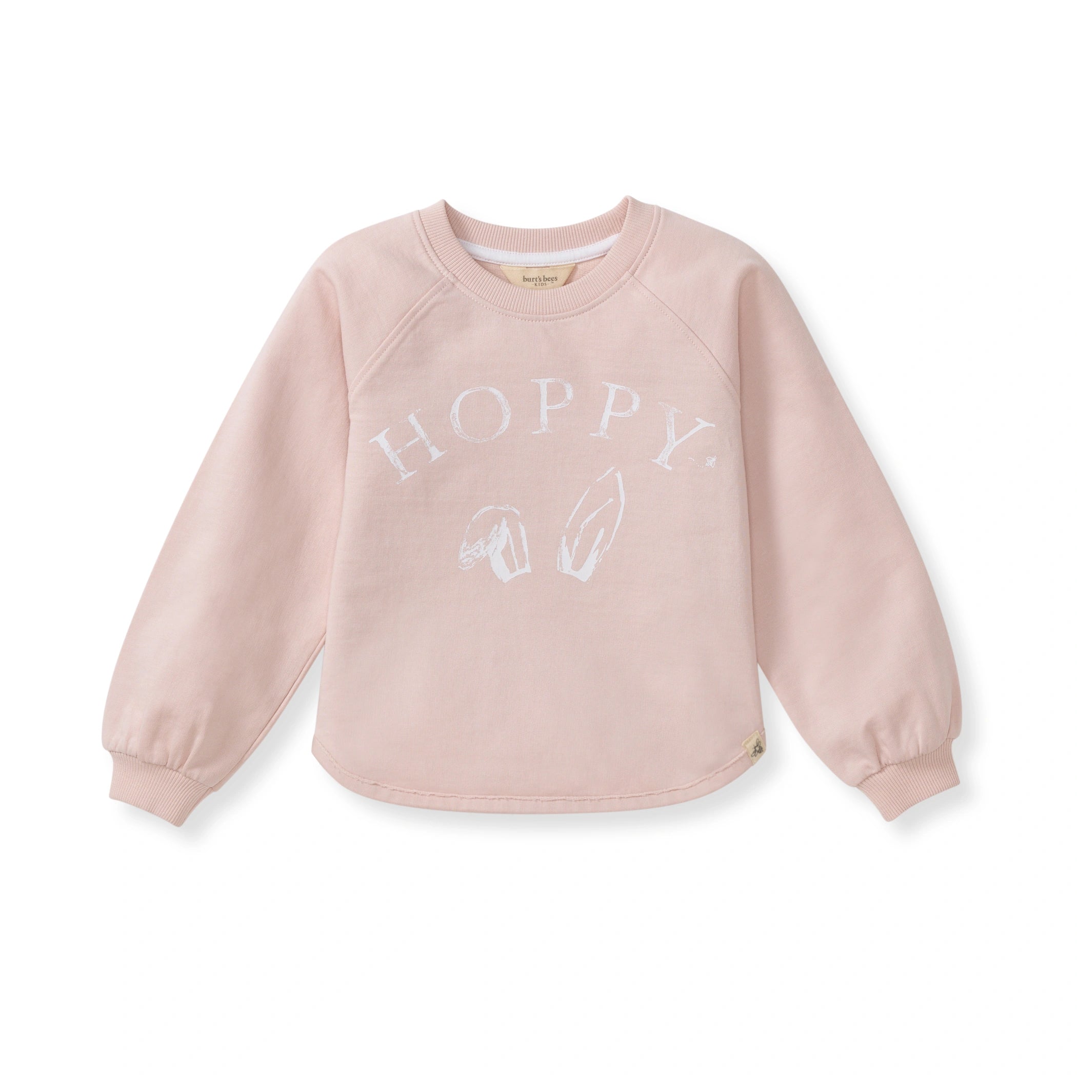 Girls Pink Hoppy Bunny Organic Cotton Easter Sweatshirt – Burt's Bees Baby
