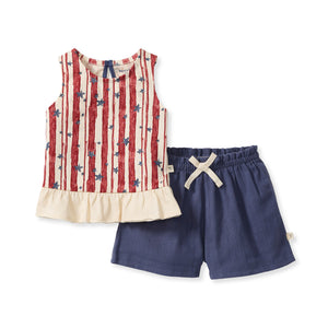 Stars & Stripes Girl Tank & Shorts Set – Burt's Bees Baby